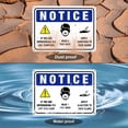 2 Pack Flu Prevention Notice Warning Signs 7x10 inches 30 Mil Aluminum ...