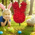 26.7 Inch Red Bunny Shaped Topiary Tree with Ground Spike - Large ...