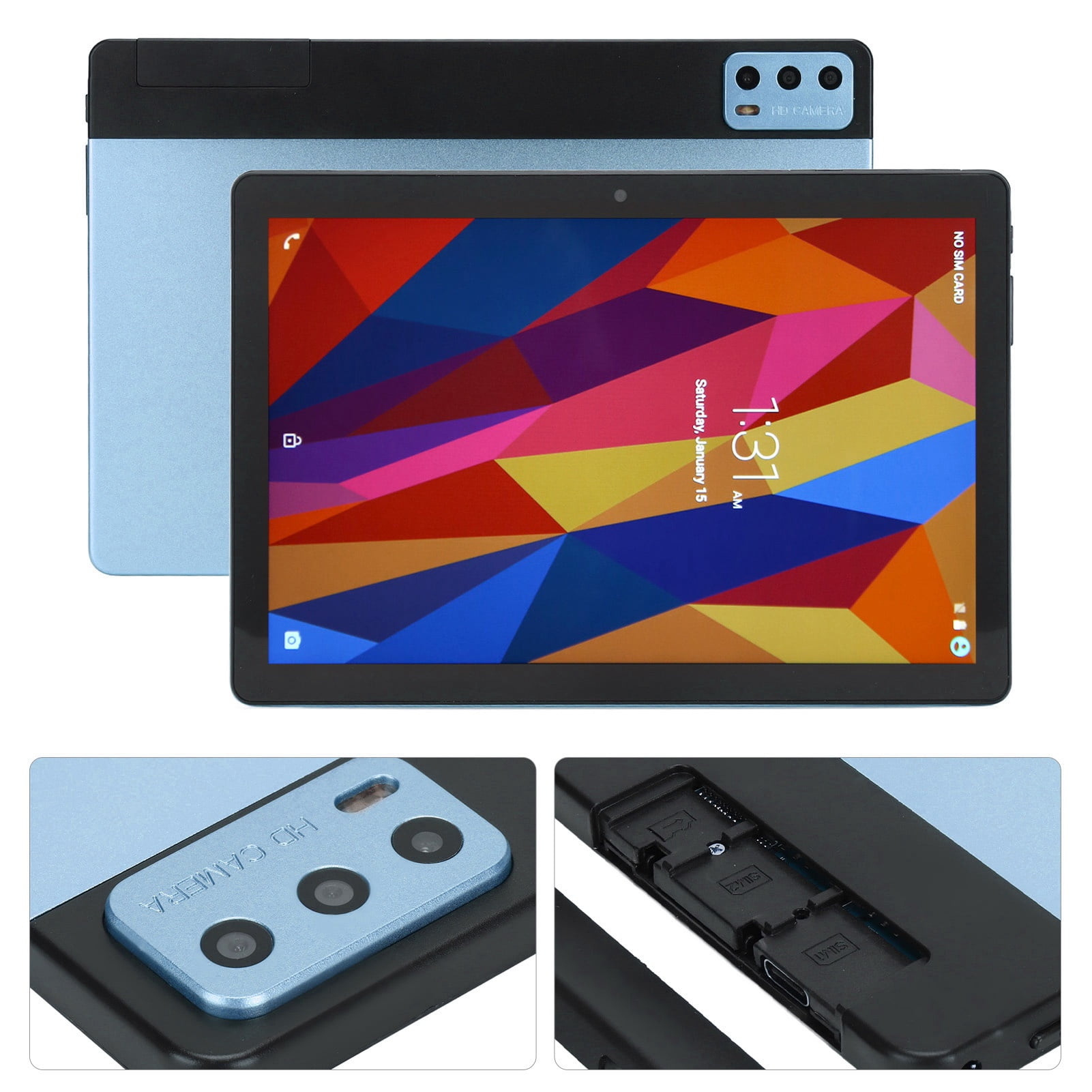 Tableta HD, Tableta Azul De 8GB RAM 256GB ROM 1,5 GHz Octa Core 10.1in ...