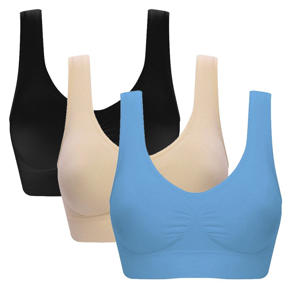 Valcatch Womens Sports Bra Seamless Moisture Wicking Sleeping Bras ...