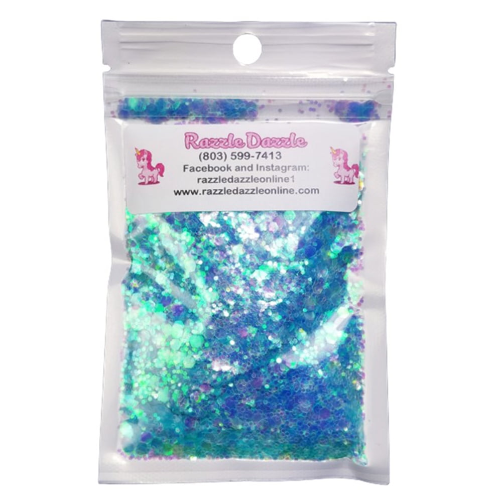 Razzle Dazzle Ocean Ice Translucent Blue Glitter With Color Shifting ...