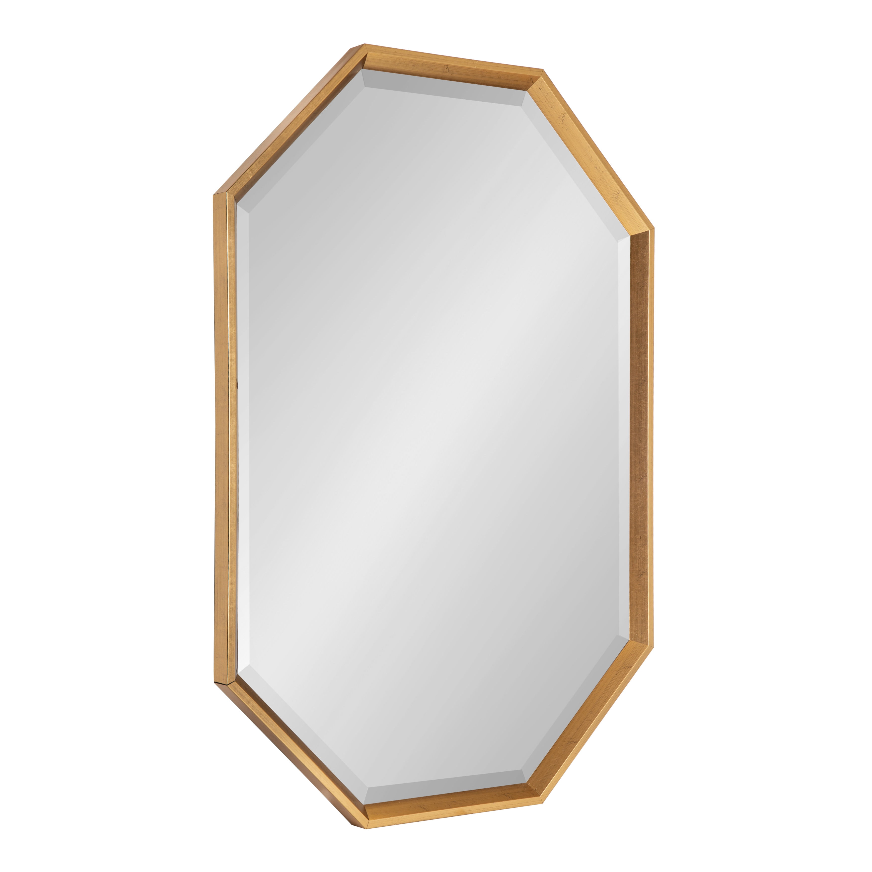 Kate and Laurel Calter Large Elongated Octagon Frame Wall Mirror, 25.5 ...