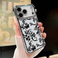 Elegant Floral Vines Pattern Four Corner Anti-Fall Phone Case Transparent Electroplated ...