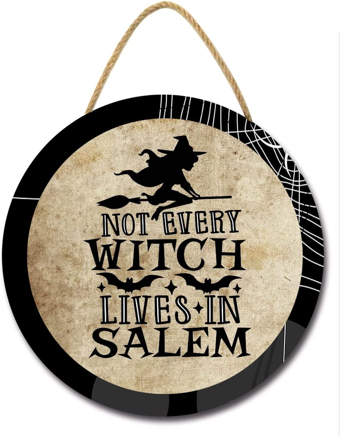Eveokoki 11" Not Every Witch Lives in Salem Halloween Sign for Front ...