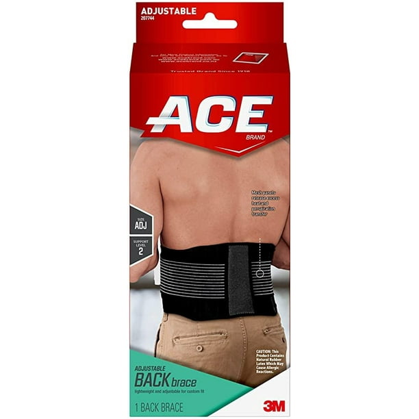 Ace Adjustable Brace Moderate Stabilizing Support Lower Back, Black ...