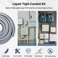 3/4inch 100Ft Flexible Non-Metallic Electrical Conduit Kit for Outdoor ...