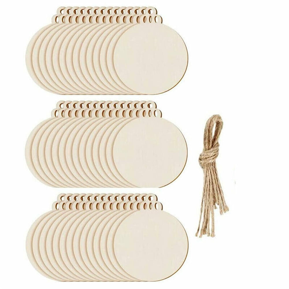HESHENG 30Pcs Blank Wooden Christmas Festival Decoration Ornaments ...