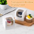 50 Pack Disposable Cupcake Containers with Lids, Clear Window Cake ...
