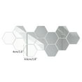 12 Pcs Hexagon Mirror For Wall Stickers Removable Acrylic Mirror