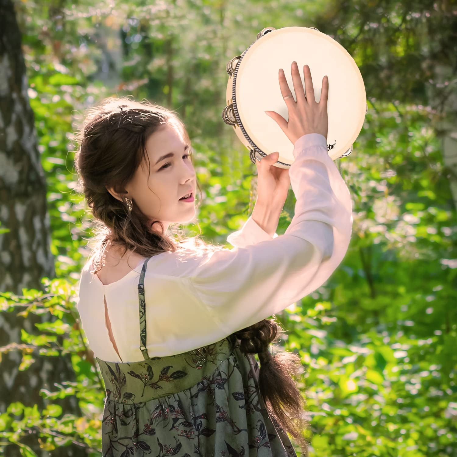 Girl Playing Tambourine
