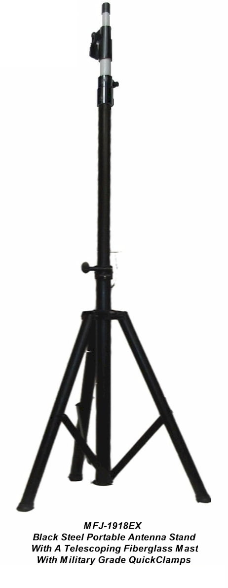 MFJ-1918EX Ham Radio ANTENNA STAND, 10 MAX, 3.8MIN,W/FG ,QUICK CLAMPS ...