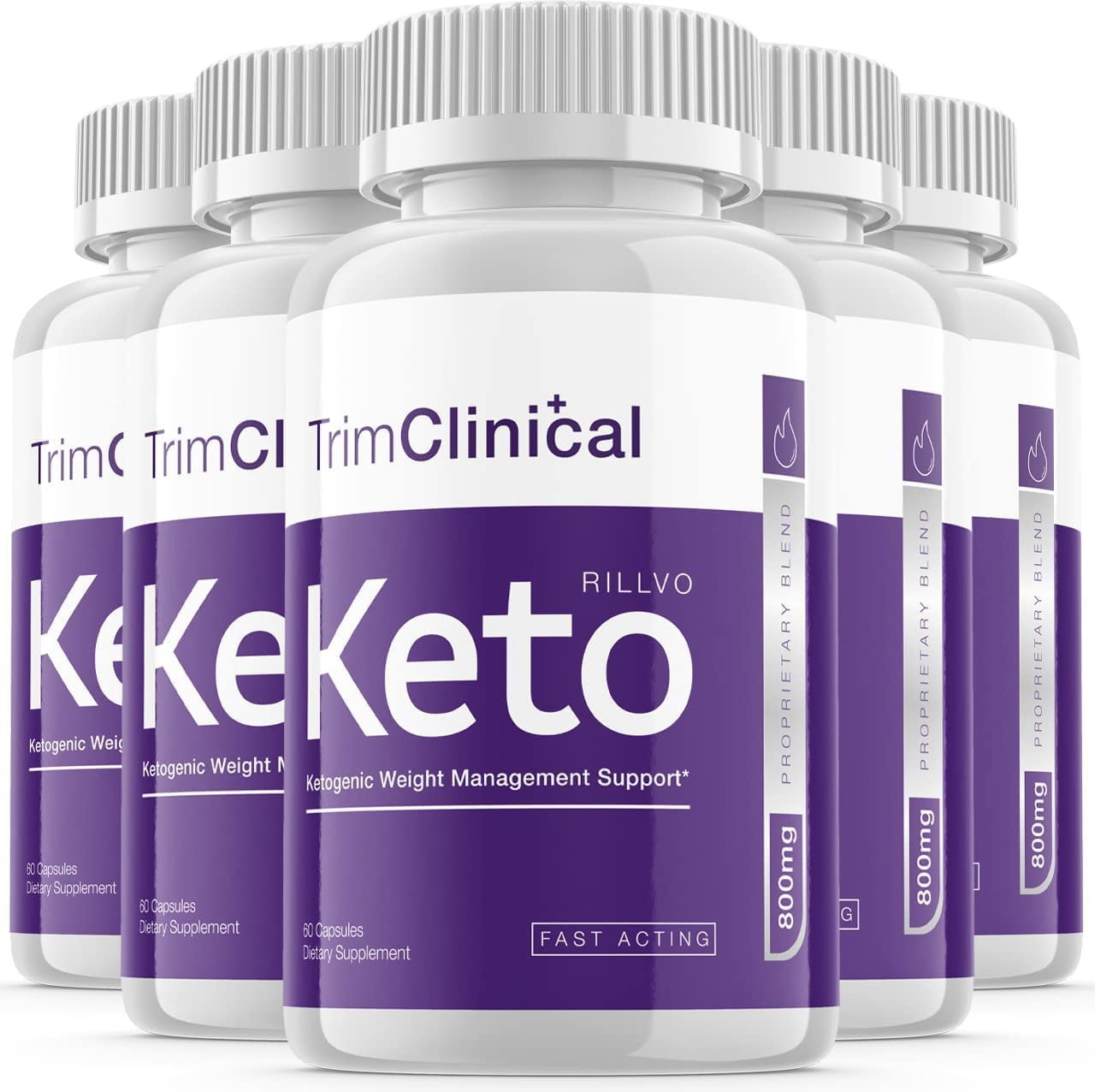 5 Pack Trim Clinical Keto Advanced Ketogenic Formula 300 Capsules ...