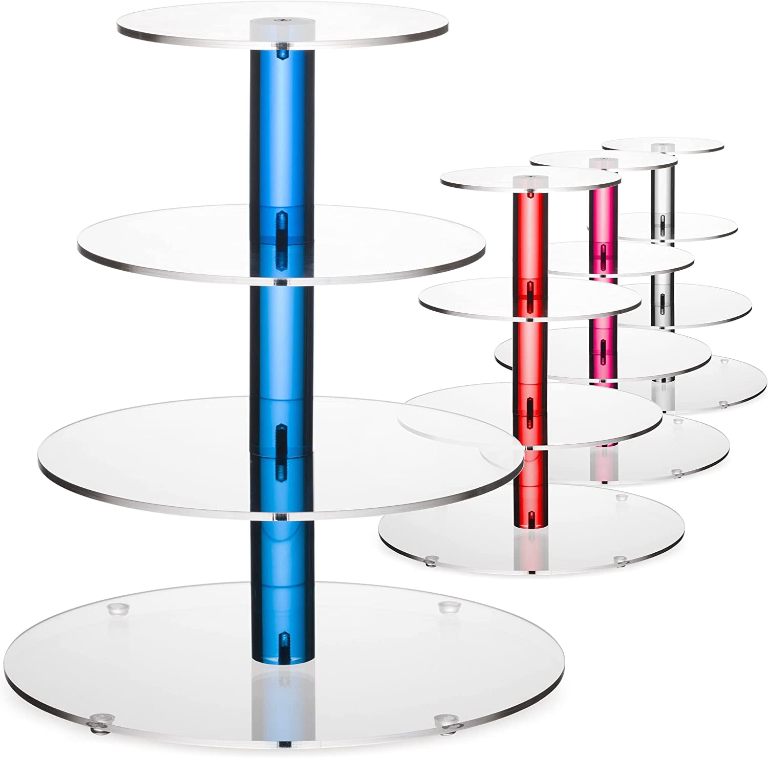 4-Tier Acrylic Cupcake Stand for 36 Cupcakes, Cupcake Tower Made with ...