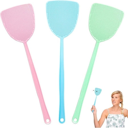 Fly Swatter, 3 Pieces Plastic Fly Swatter, Manual Fly Swatter for ...