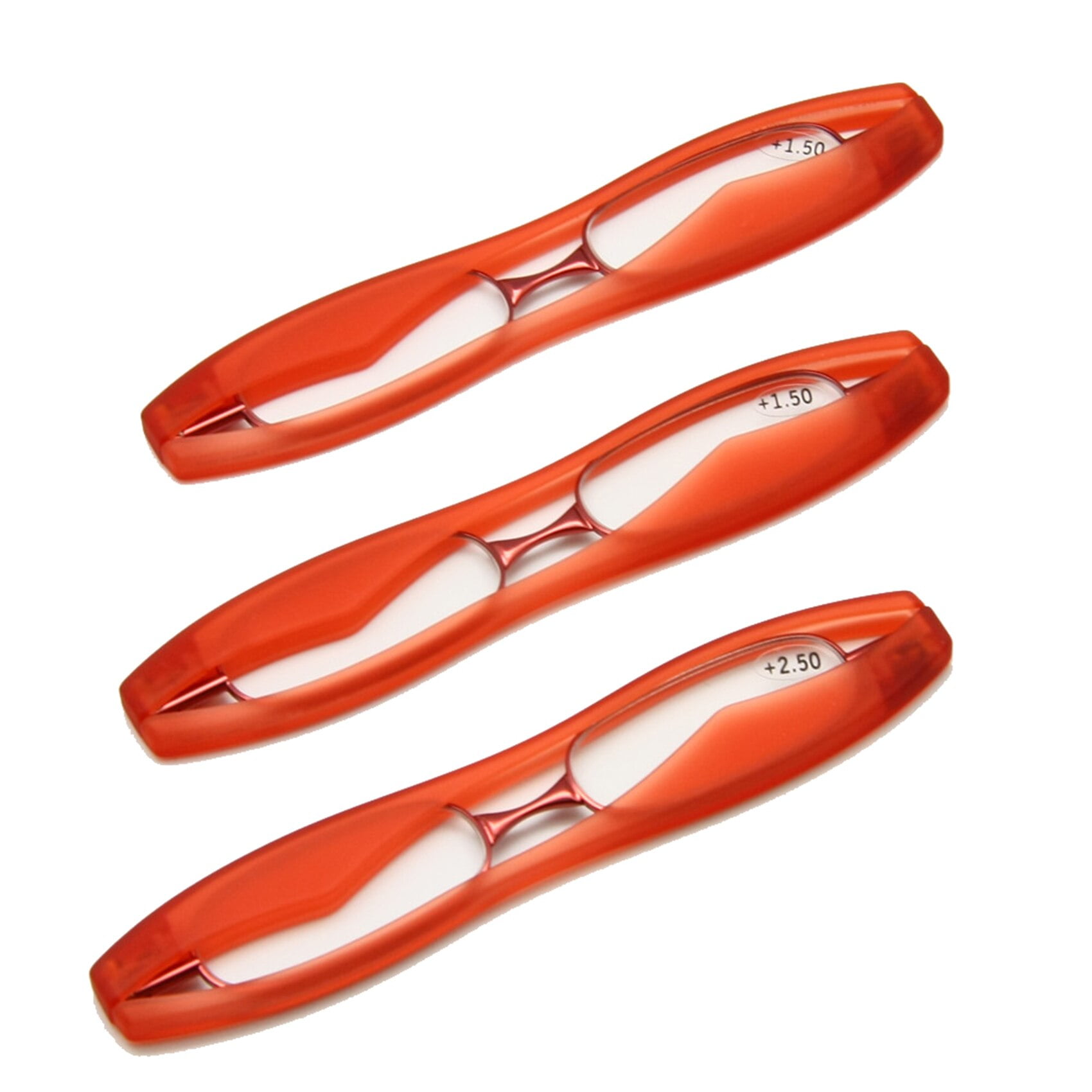 podreader 3 Pack Big Size Presbyopia Glasses +1.0 to +3.5 Mini Folding Pocket Reader Reading ...