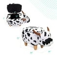 Critter Sitters 15-in. Seat Height Black-White Cow Animal Shape Storage ...