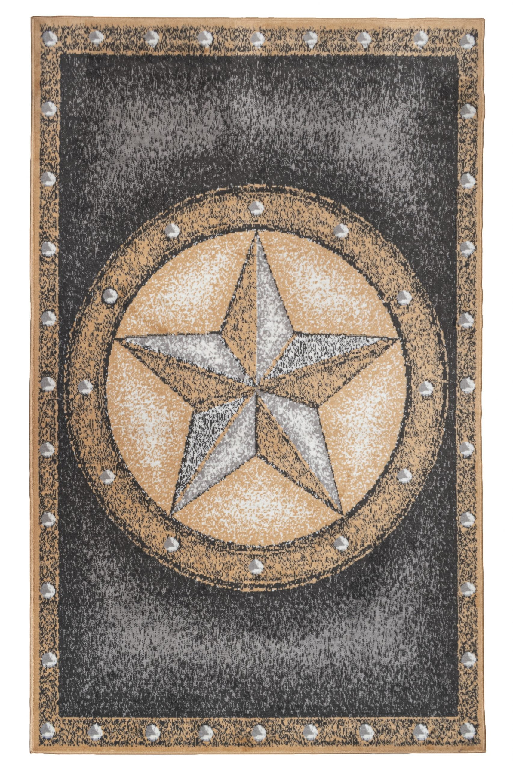 Furnish My Place Indoor Texas Star Rug with Jute Backing - 5 ft. x 8 ft ...