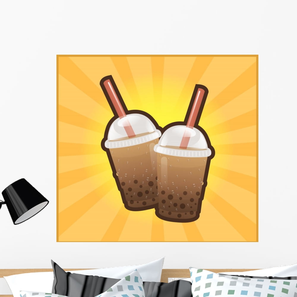 Bubble Tea with Boba Wall Mural by Wallmonkeys Peel and Stick Graphic ...
