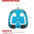 Airhead Mach 2, Two-Person, Inflatable Lake Boat, Headrests, Heavy-Duty ...