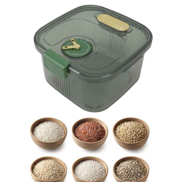 Airtight Rice Container, Pet Dry Food Storage Container Stackable ...