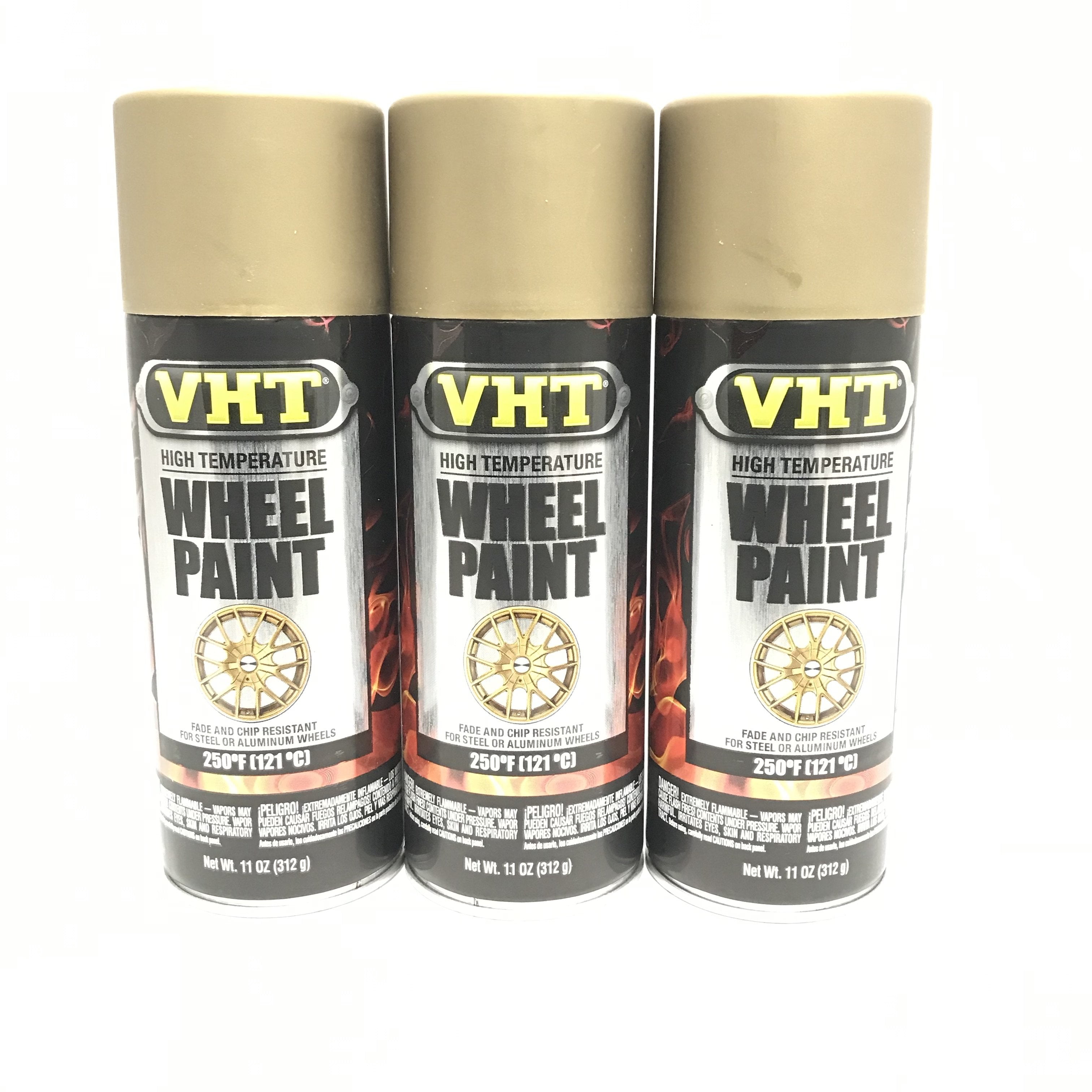 VHT SP193-3 PACK High Temperature MATTE GOLD FLAKE Wheel Paint, Chip ...