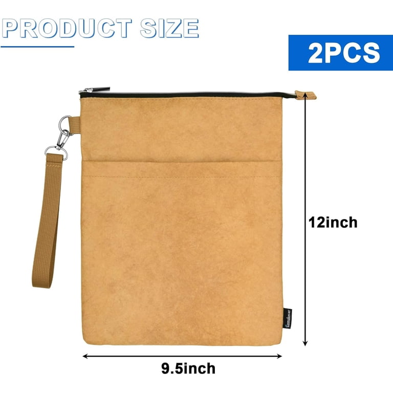 Book Sleeves with Zipper, Travel Book Waterproof Protector Pouch for ...
