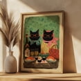 Affixzi Whimsical Cat Sushi Art Print for Unique Japanese Dining Decor ...