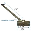 Andersen Straight Arm Operator ( Left Hand ) with 9-3/8 inch Arm Length ...