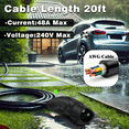 GUWIEYG 20FT NACS Extension Cable, Max 48A, 240V, Fit for Tesla Charger ...