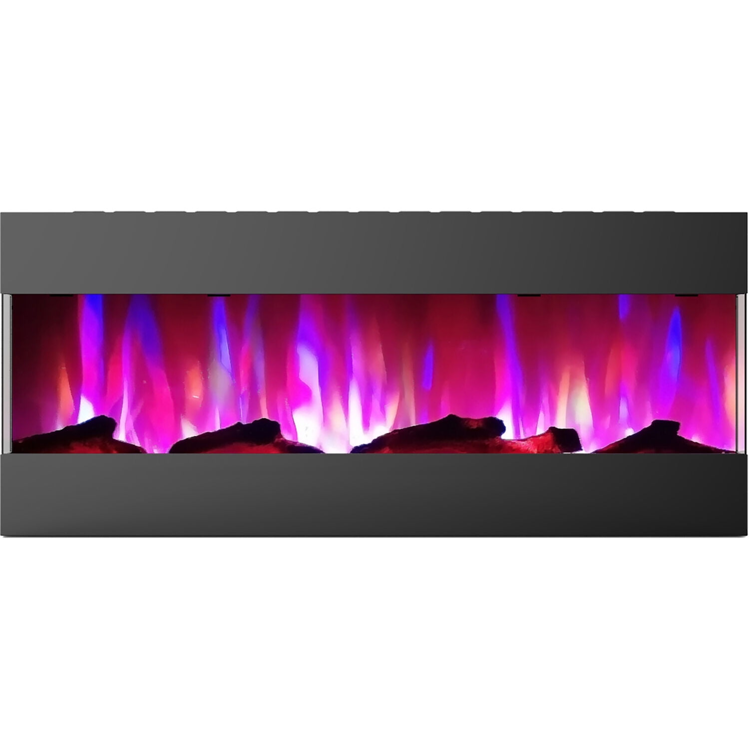 Hanover Fireside 50 In. Recessed/Wall-Mounted Electric Fireplace with ...