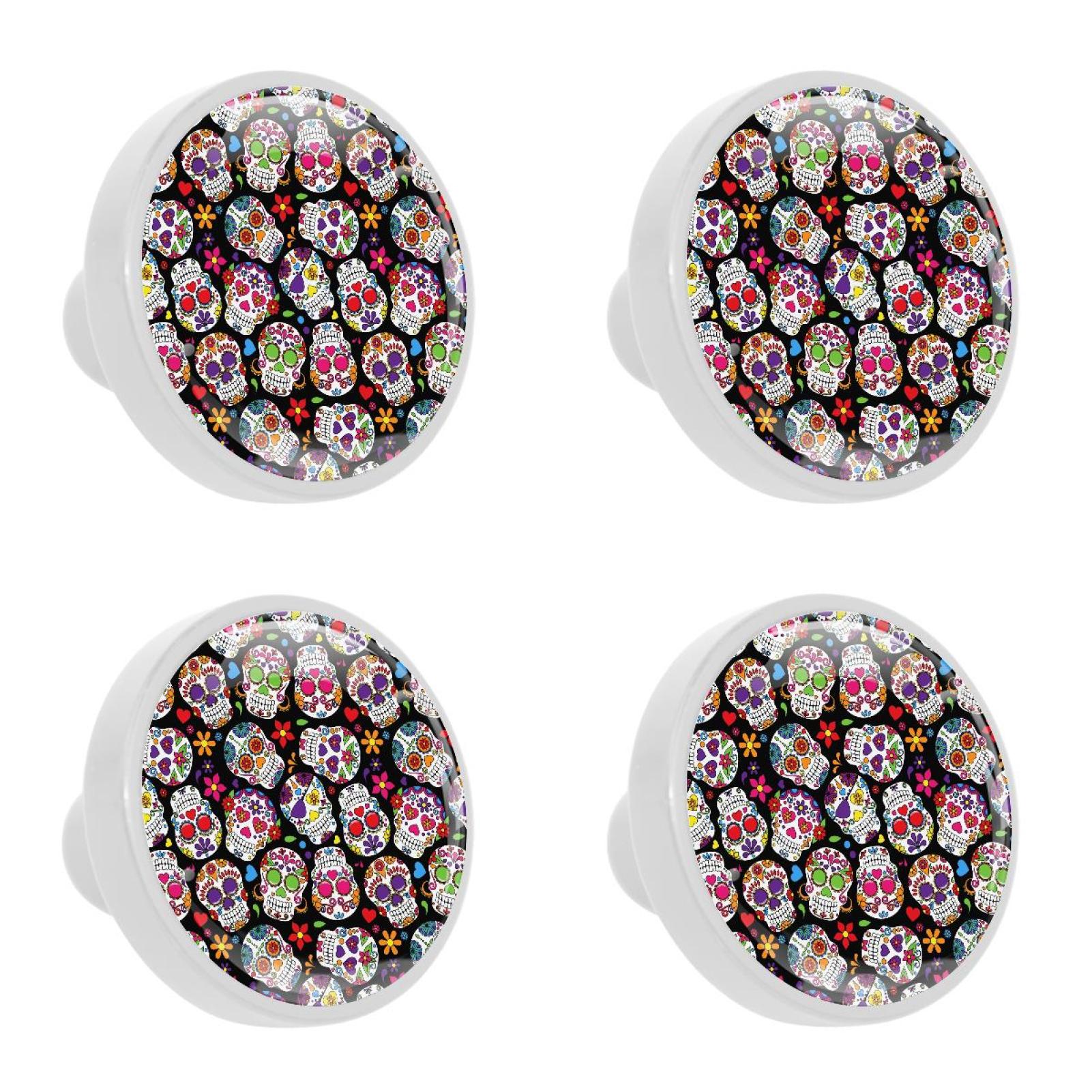 4 Pcs Skull Knobs for Kitchen Cabinet Cupboard Dresser Bookcase Drawer ...