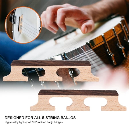 Hilitand 2Pcs Wooden Banjo Bridge Easy Installation 2Pcs Banjo Bridge ...