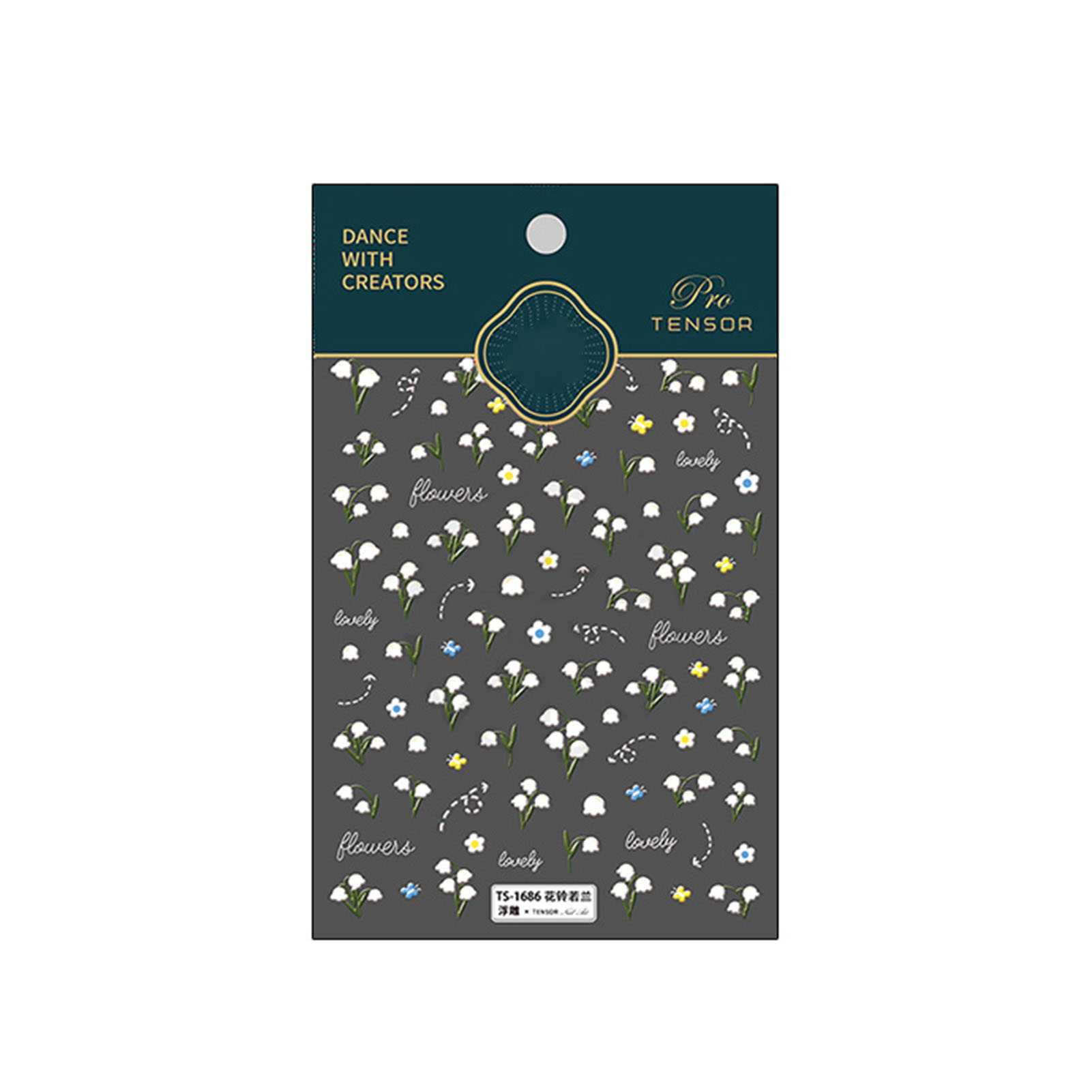 Hesroicy Nail Sticker 3D Effects Self Adhesive Non-Fading Paste Easily ...