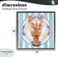 Stupell Industries Lobster Seafood Plate Gray Framed Floater Canvas ...