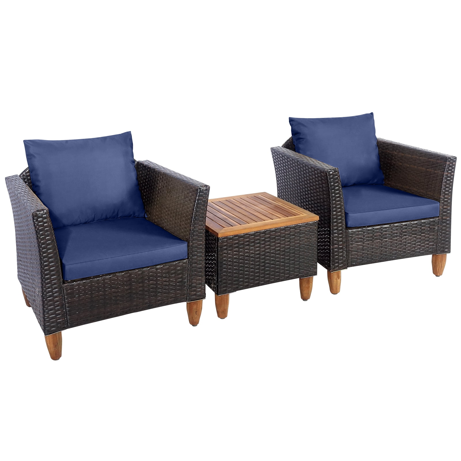 Click here for Patiojoy 3 Piece Outdoor Rattan Sofa Set Wicker Co... prices