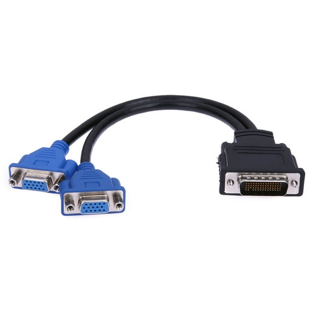 Jinnoda DMS-59 Pin Male to 2 VGA 15 Pin Female Splitter Adapter Cable ...