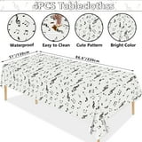 4 Pack Musical Notes Tablecloths 86.6 x 51.2Inch Reusable Rectangular ...