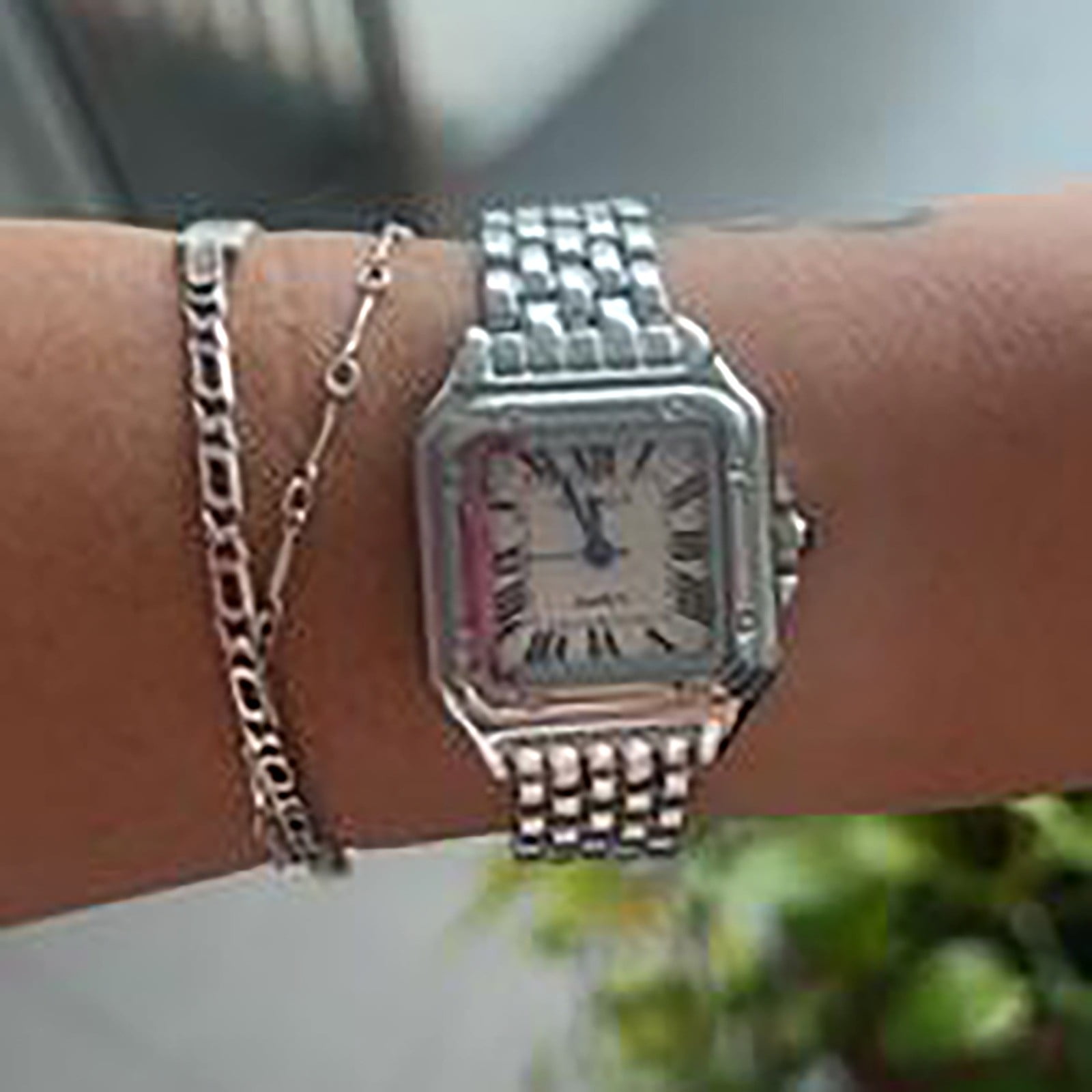 Click here for Wifklsiipg Gold Womens Watch Square Silver Stainle... prices
