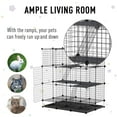 Pawhut DIY Pet Playpen Wire Rabbit Cage for Kitten, Chinchillas ...