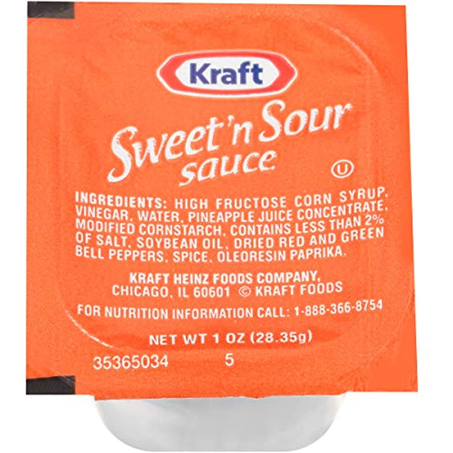 Kraft Sweet & Sour Sauce Single Serve Packet (1 oz Packets, Pack of 100 ...