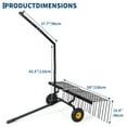 Heavy Duty Tow Behind Lawn Dethatcher Rake for ATV or Mower – Removes ...