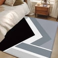 Black Grey Lines Washable Area Rug 3x5 Geometric Abstract Black White ...