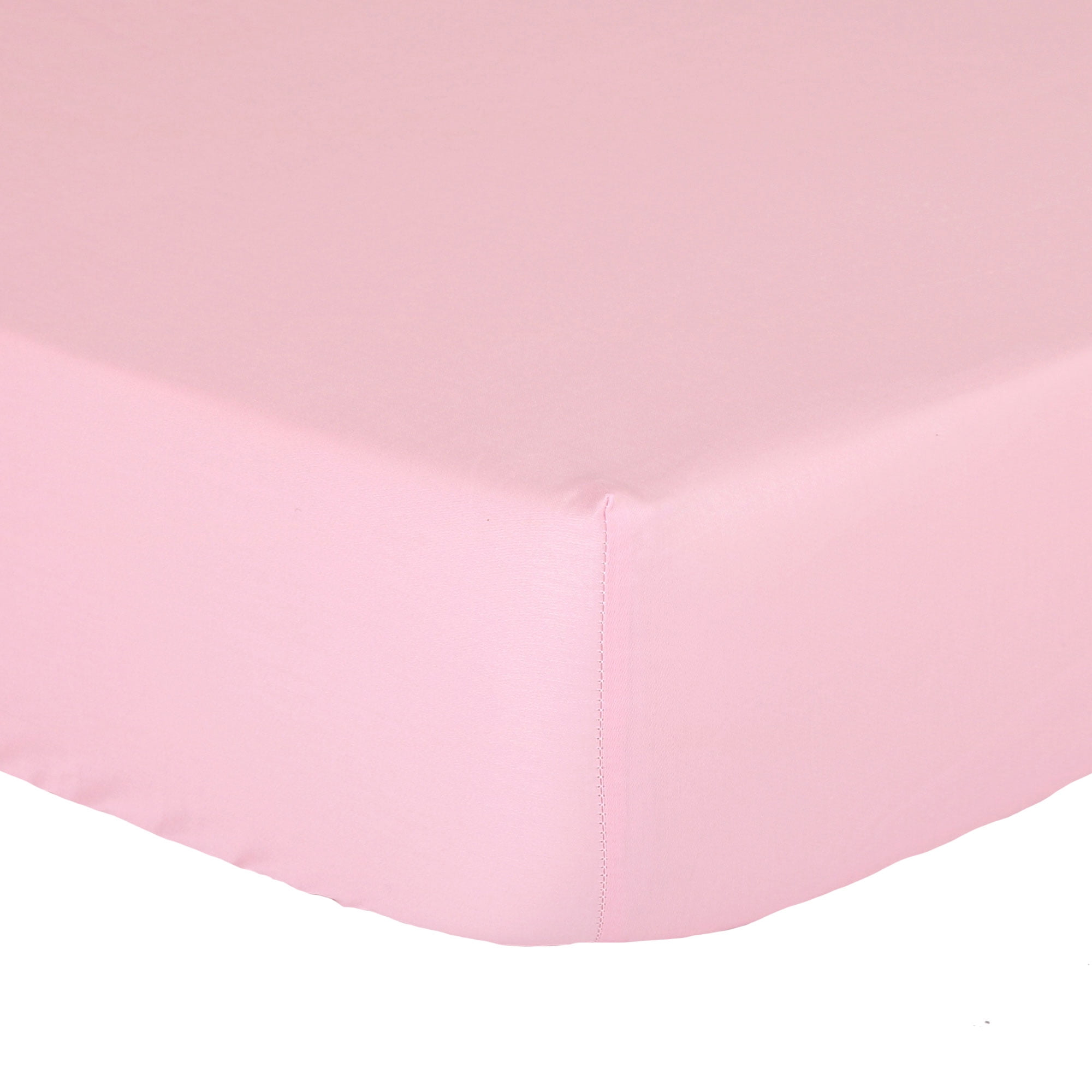 The Peanut Shell Baby Crib Fitted Sheet - Solid Pink - 100% Cotton ...