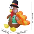 Happiwiz 4ft Inflatable Turkey, Outdoor Autumn Thanksgiving Decor with ...