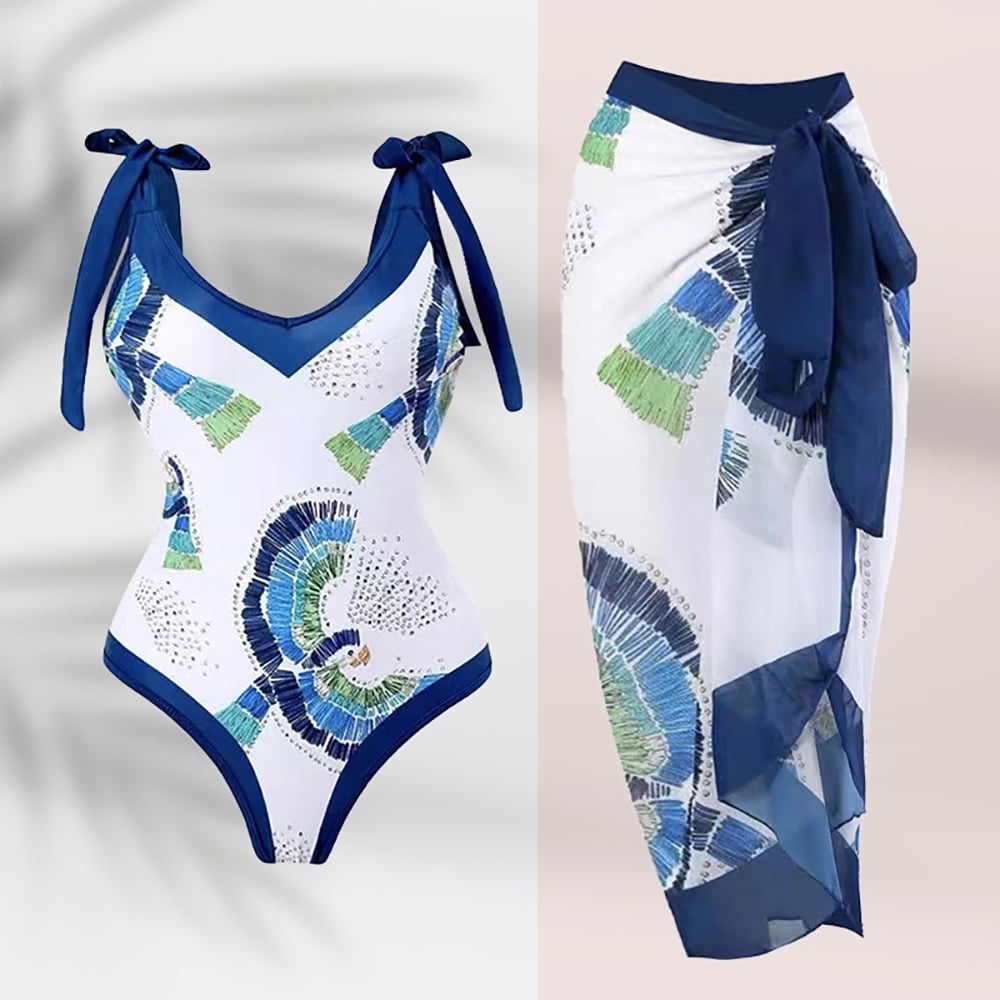 Joefnel Women Clearance Women Double-Sided Floral One Piece Swimsuits ...