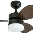 Honeywell Ocean Breeze 30" Bronze Small LED Ceiling Fan with Light ...
