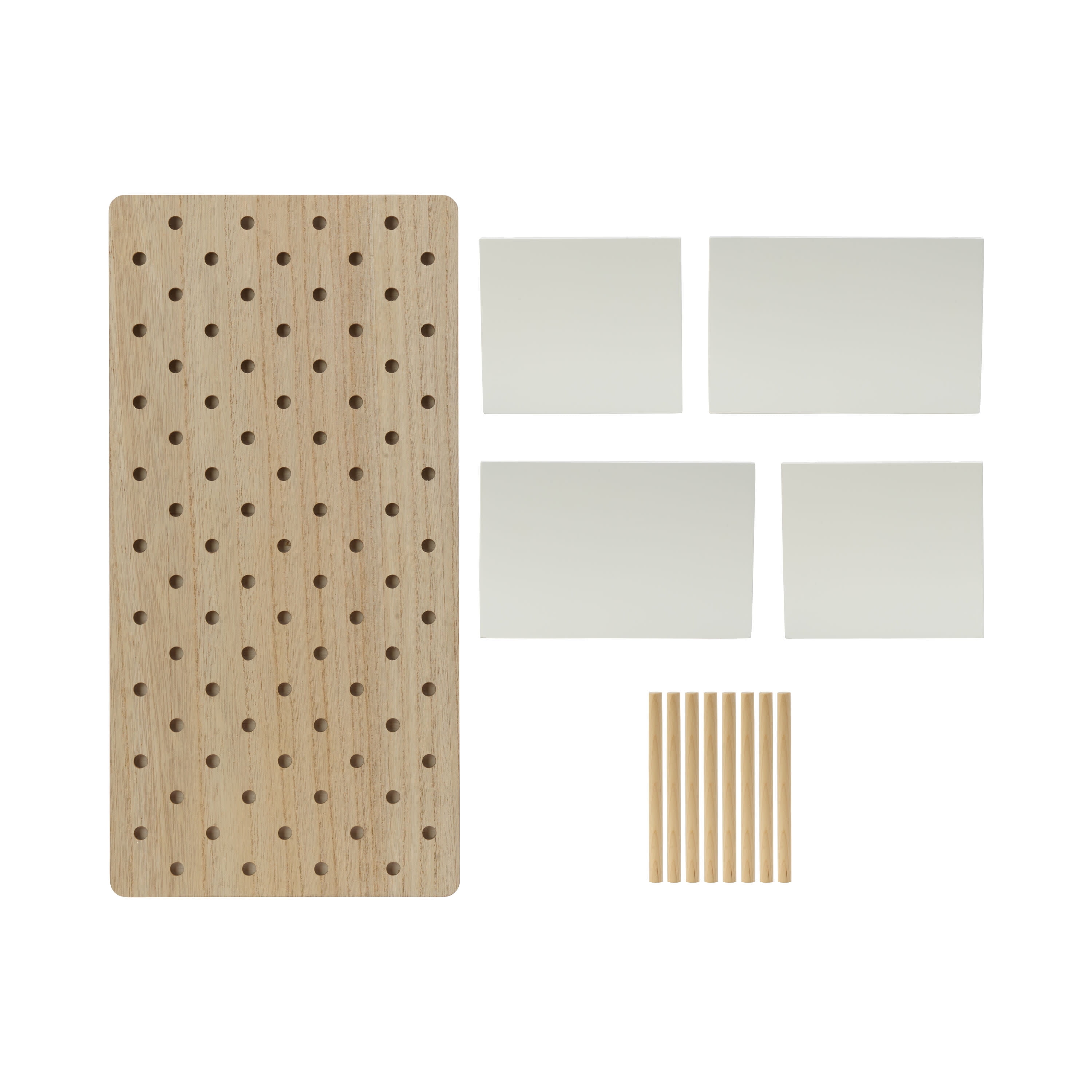 Melannco20X10IN WHITE MDF SHELF PEGBOARD - Walmart.com