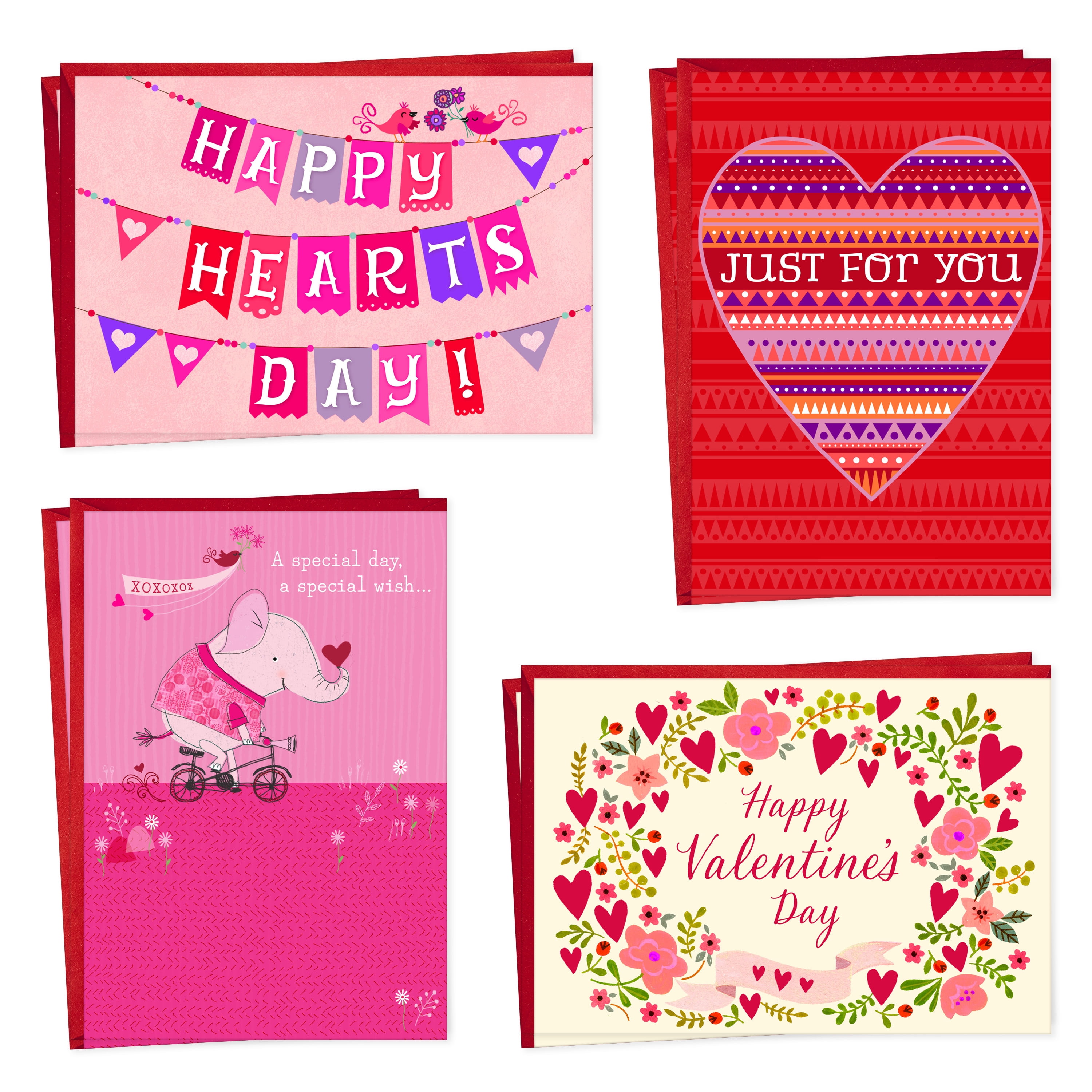 Hallmark Valentines Day Cards Assortment, Happy Hearts (8 Valentine ...