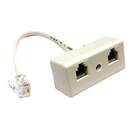 RJ11 6P4C Male to 2x Female M/F Splitter Converter Telephone Adapter ...