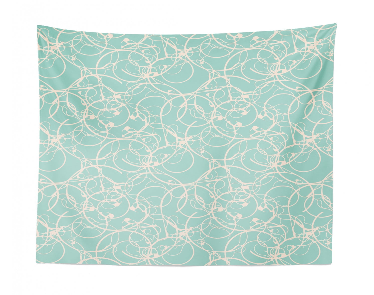 Floral Tapestry, Rhythmic Butterfly Flowers Tricolor Motifs Pattern on ...